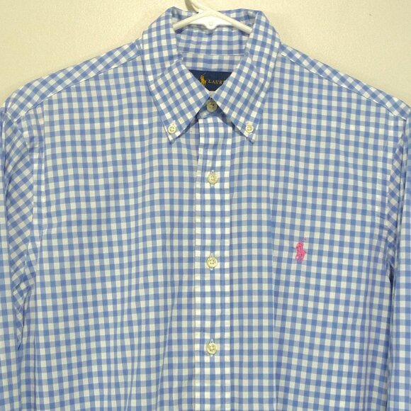 Ralph Lauren Blue Label | Shirts | Ralph Lauren Blue Check Shirt Pink ...